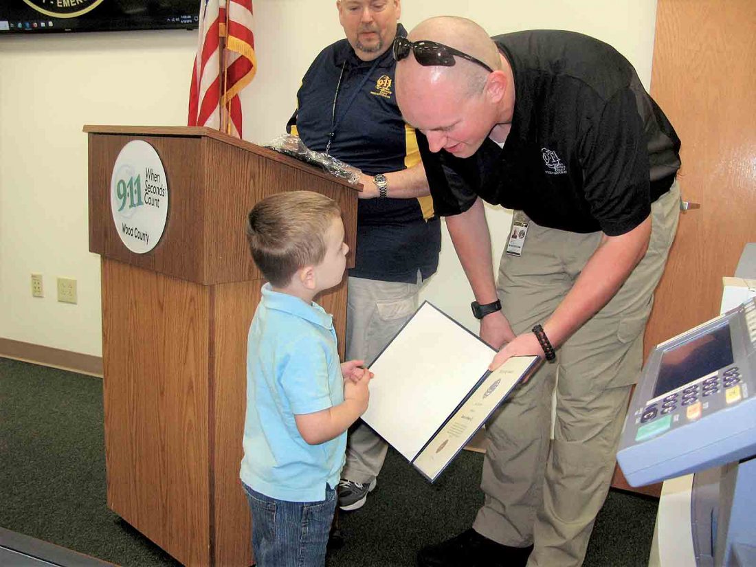 Wood County honors boy for making 911 call | News, Sports, Jobs - News ...